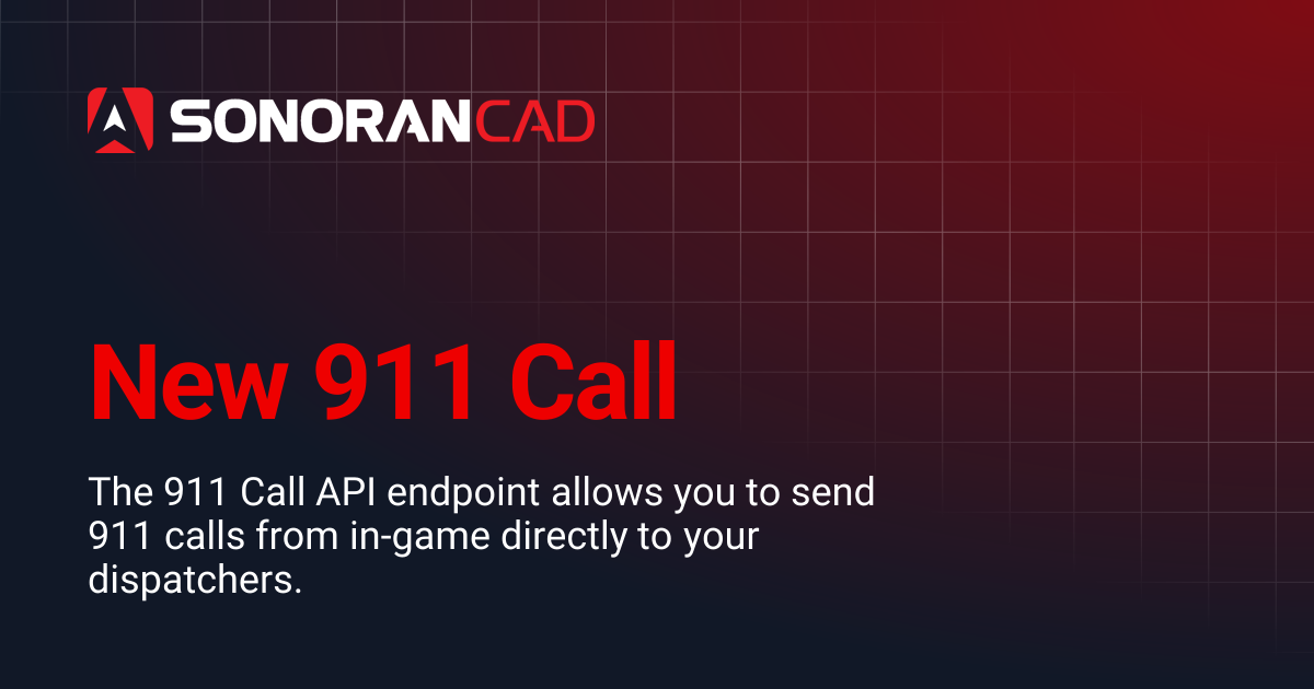 New 911 Call | CAD | Sonoran Software Documentation