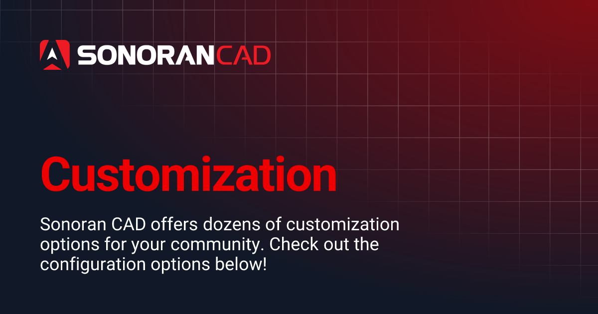 Customization | Sonoran Software Documentation