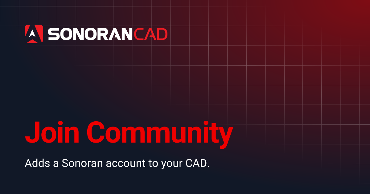 Join Community | CAD | Sonoran Software Documentation