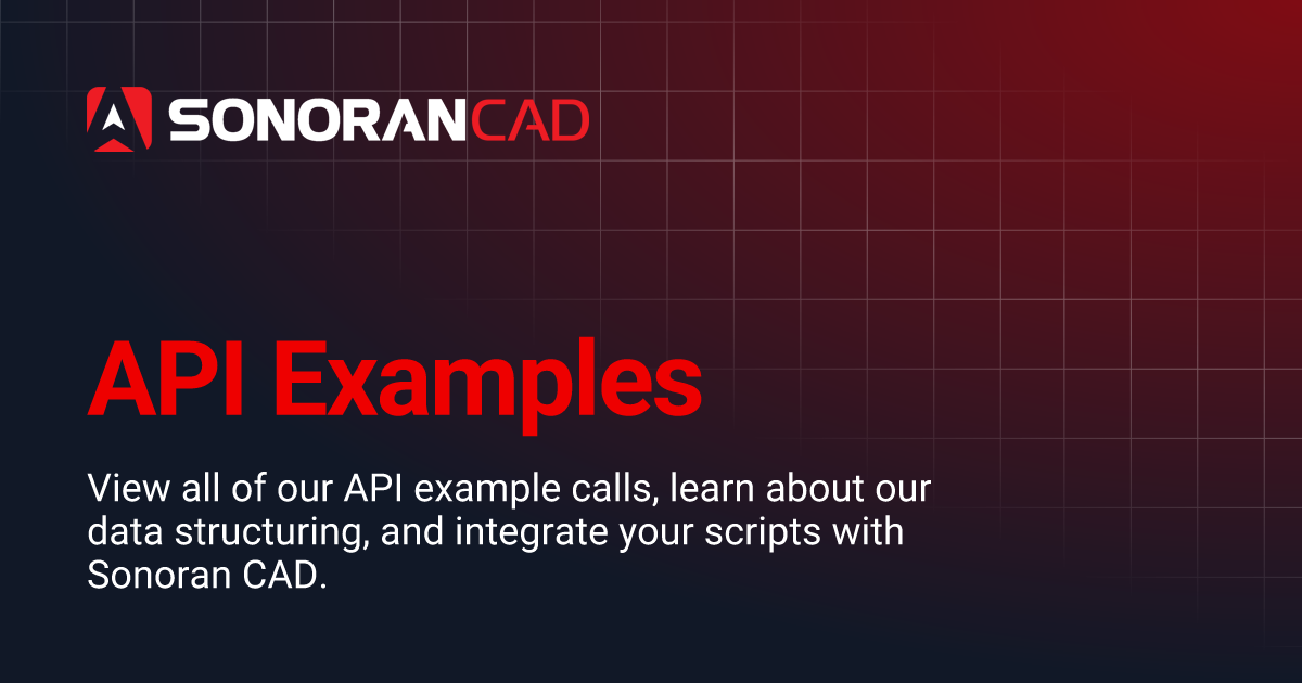 API Examples | Sonoran Software Documentation
