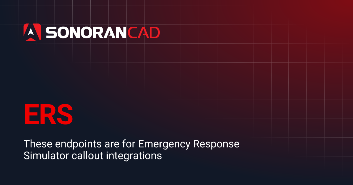ERS | CAD | Sonoran Software Documentation