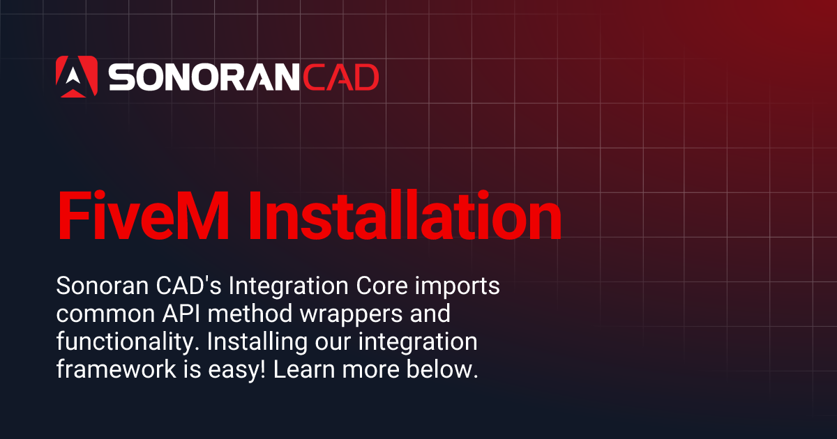 FiveM Installation | CAD | Sonoran Software Documentation