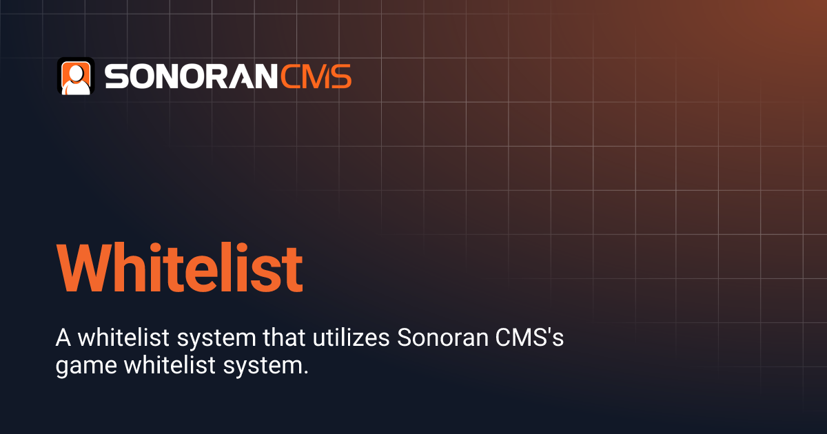 Whitelist | Sonoran Software Documentation