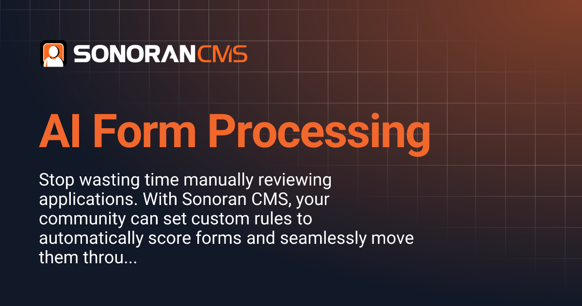 AI Form Processing | Sonoran Software Documentation