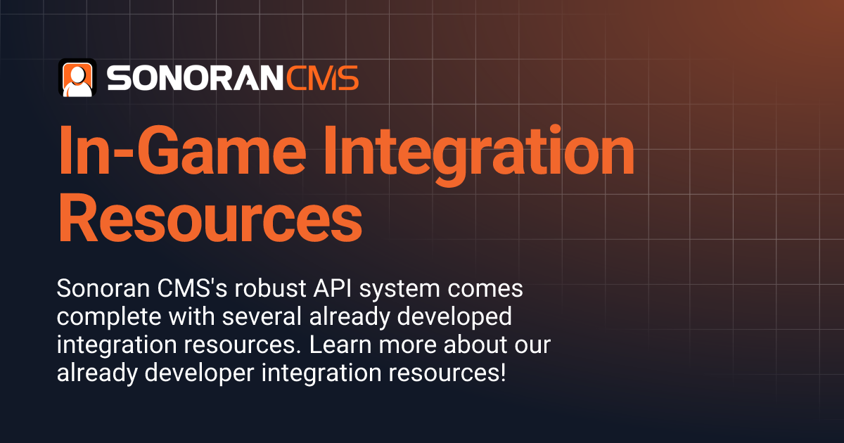 In-Game Integration Resources | Sonoran Software Documentation