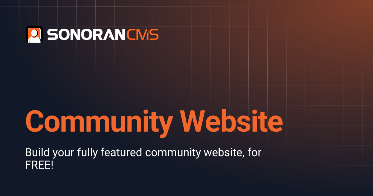 Community Website | CMS | Sonoran Software Documentation
