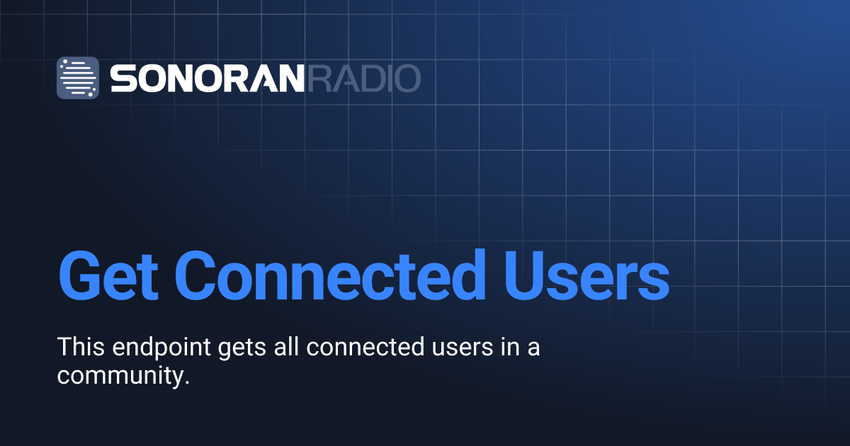Get Connected Users | Sonoran Software Documentation