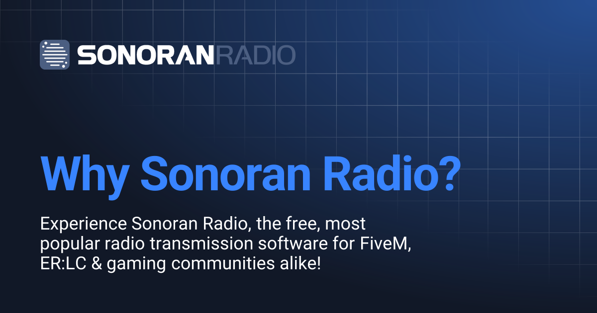 Why Sonoran Radio? | Radio | Sonoran Software Documentation