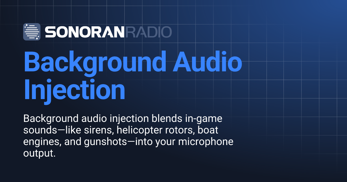Background Audio Injection | Sonoran Software Documentation